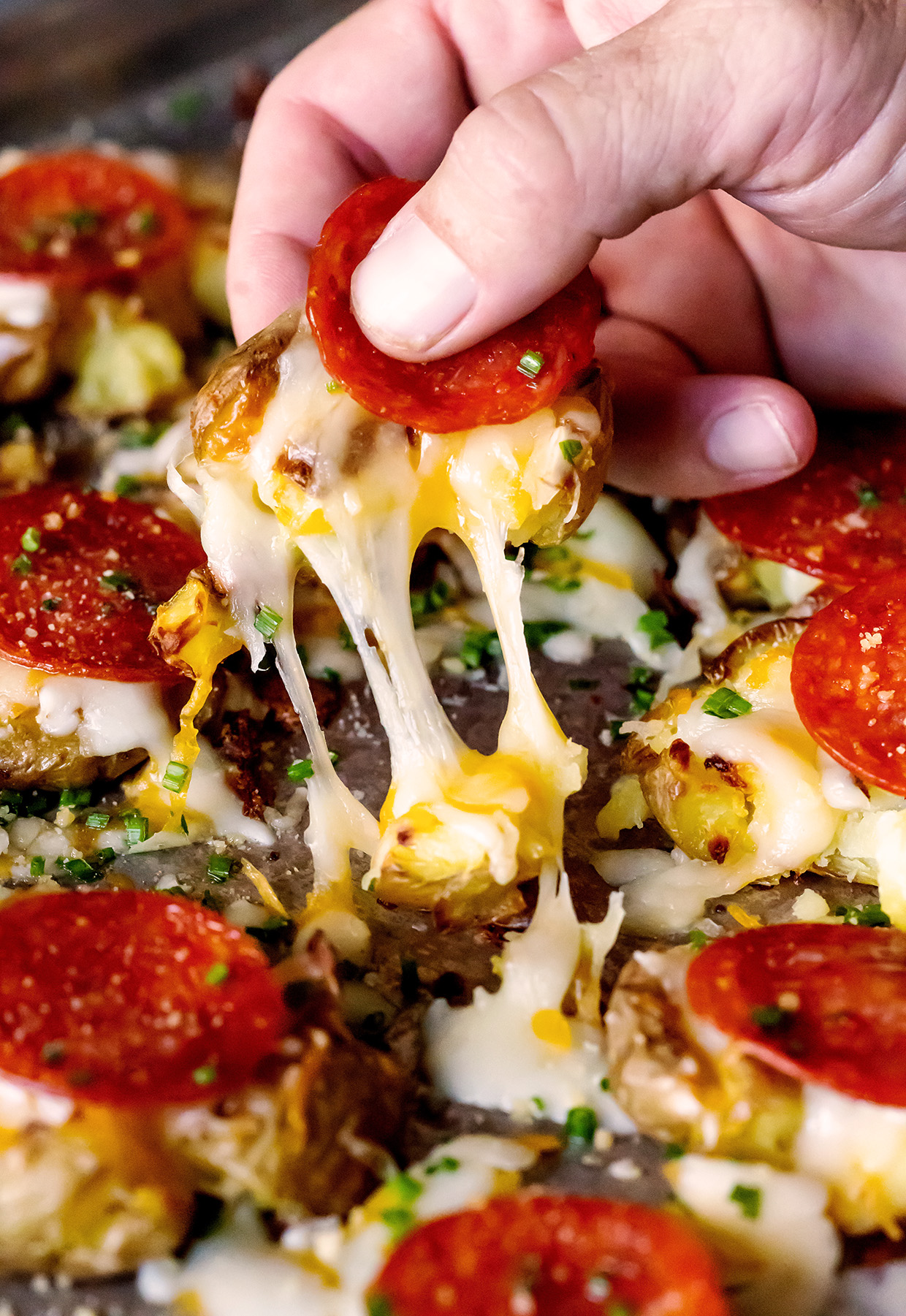 Smashed Potato Pizza Bombs